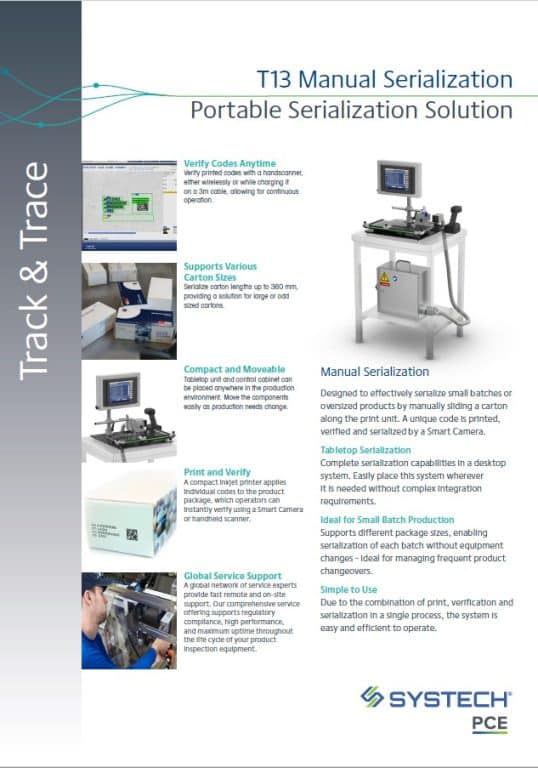 T13 Manual Serialization - Systech